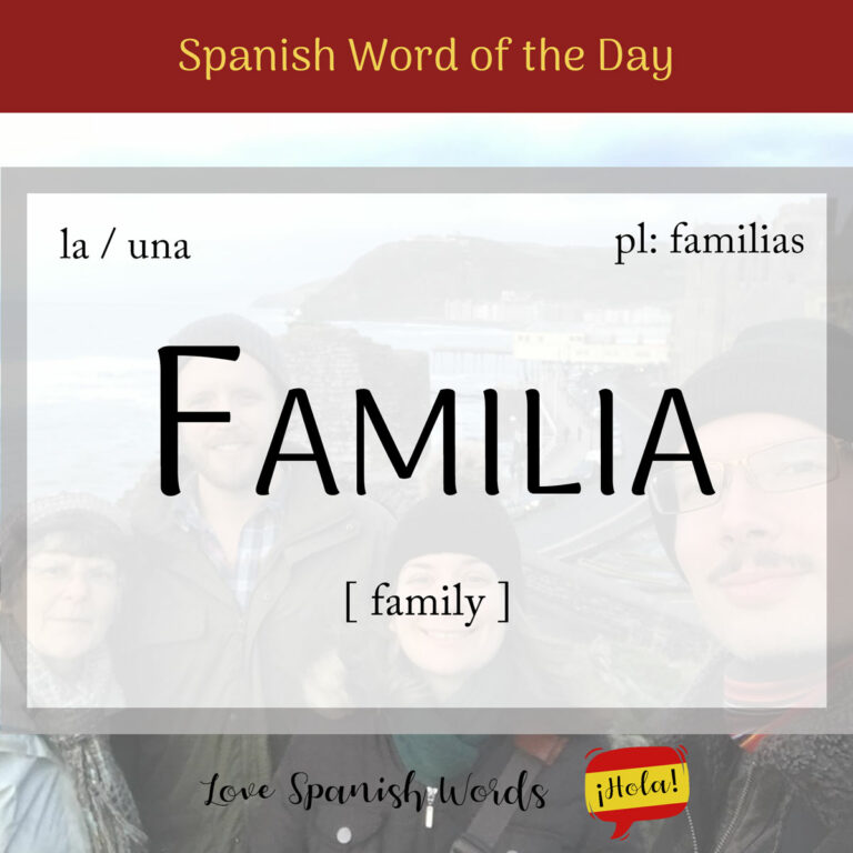 Spanish Word of the Day: Familia (family) - Love Spanish Words