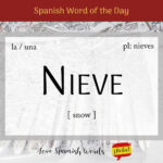 Spanish Word of the Day: Nieve (snow) - Love Spanish Words
