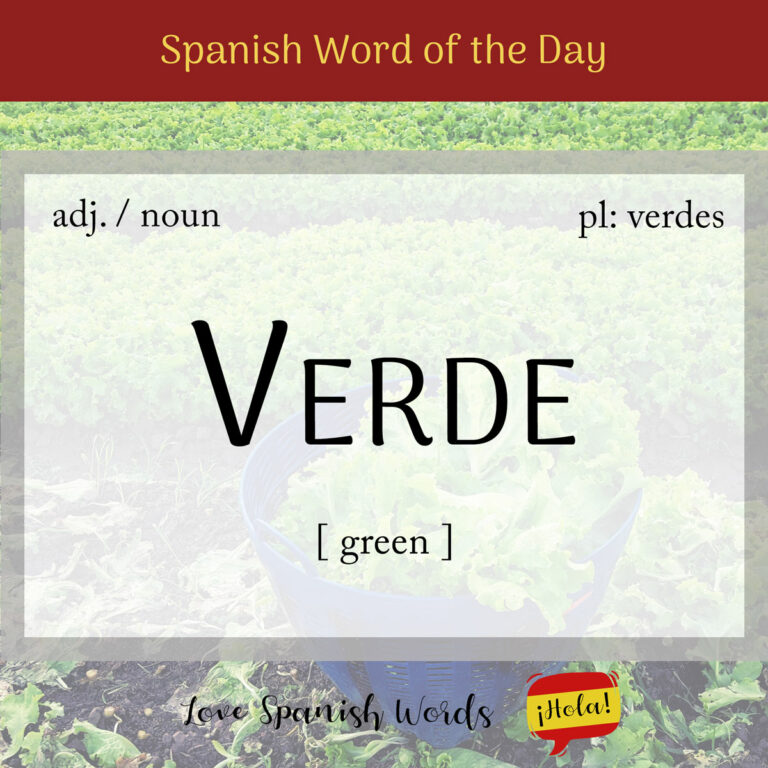 Spanish Word of the Day: Verde (green) - Love Spanish Words